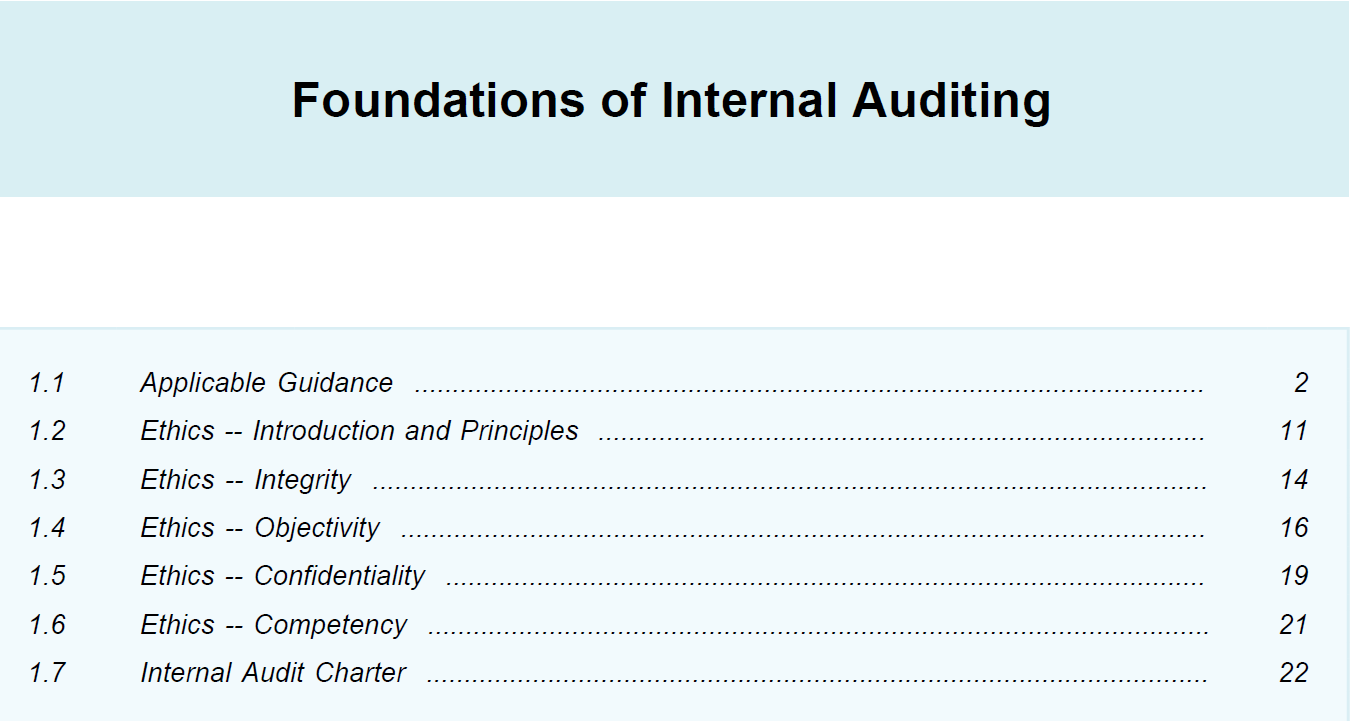 Course: Certified Internal Auditor - Part 1